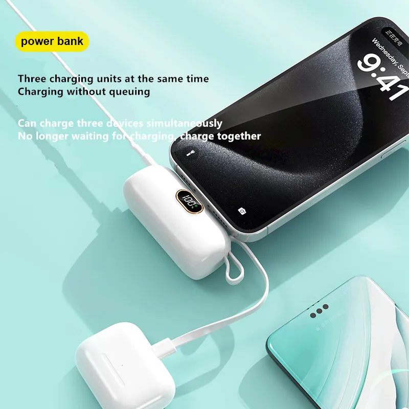 Mini Power Bank Small Capsule 5000mah Pocket Power Bank Compact Build ...