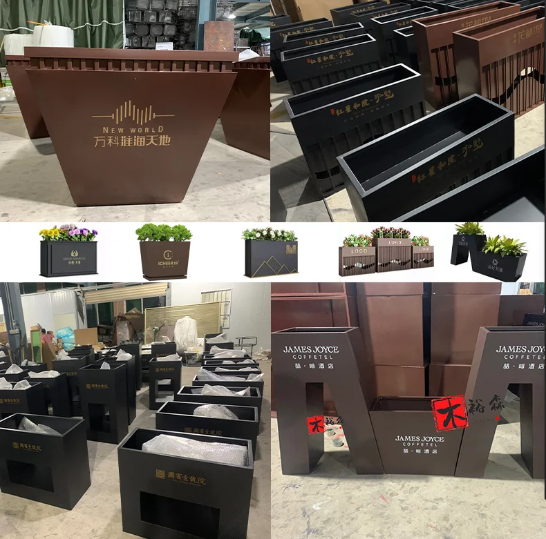 Customized Luxury Metal Stainless Steel Planter Flower Pot / Gold ...