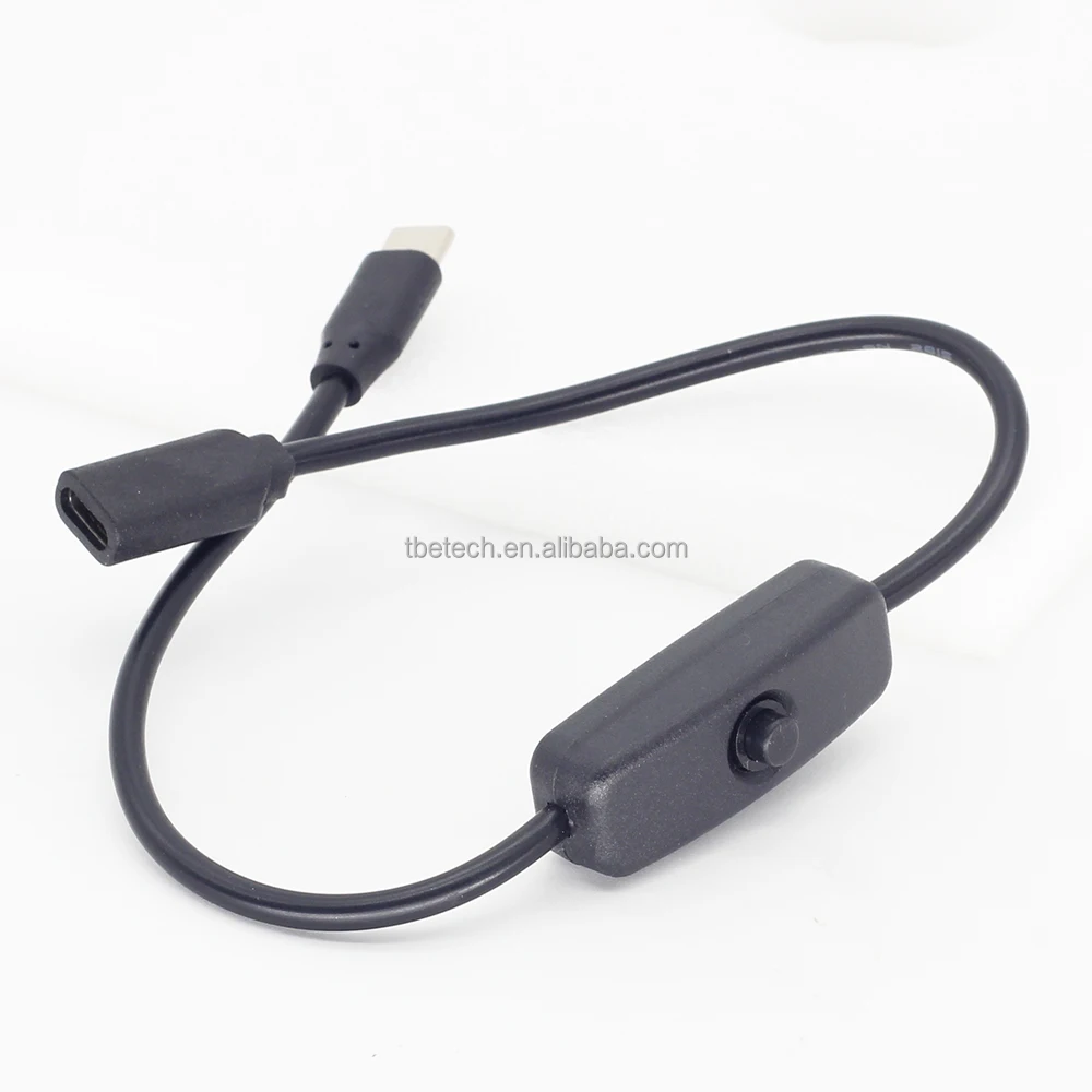 4A USB C Male to Female Power Cable with Switch 501 on OFF Button for ...