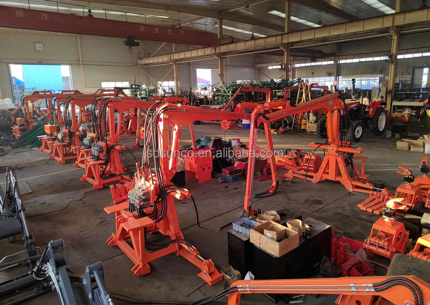 Tractor Pto Hydraulic 3-point Linkage Forest Logging Grab Wood Crane ...