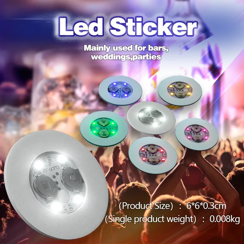 Customizable LED Glowing Coasters - Perfect for Events