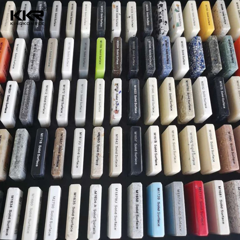 Solid Surface Small Slabs Pure White Black Blue Colorful Artificial ...