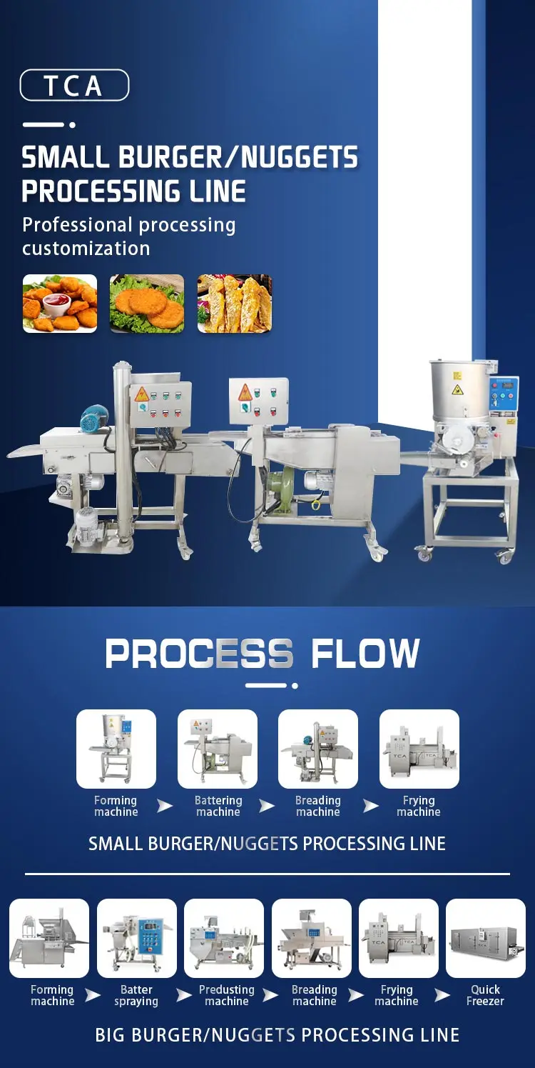 AICN Automatic Chicken Nuggets Breading Crumbing Coating Production ...