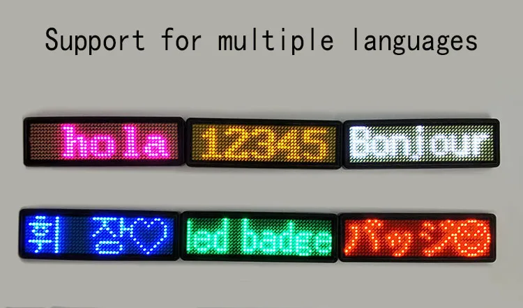 Wholesale Wearable LED Lights - Message Scrolling Badges