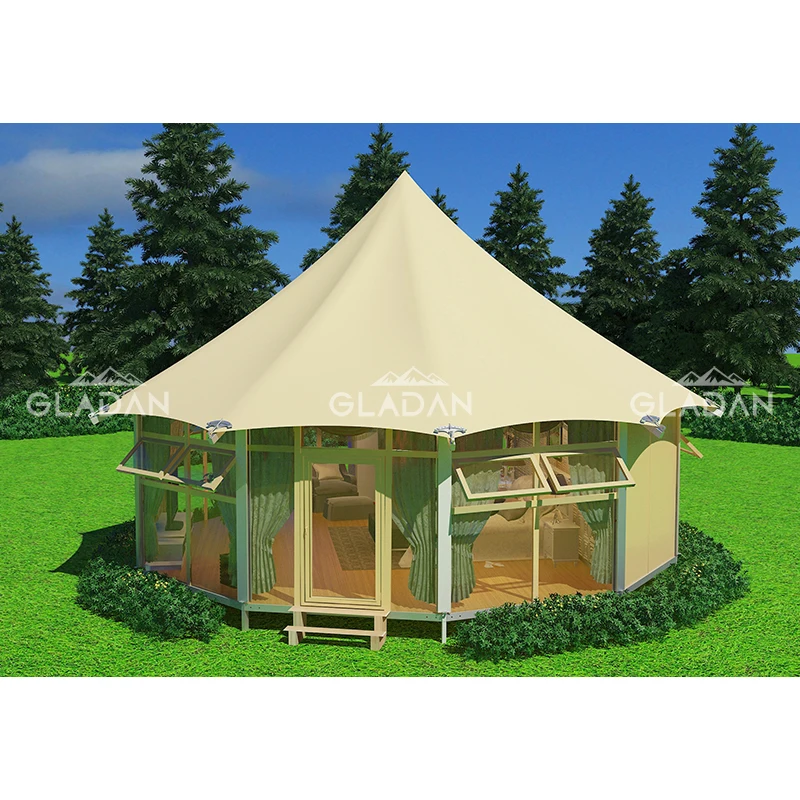 Gladan Beautiful Tent House Decagon-shape Design Four Season Outdoor ...