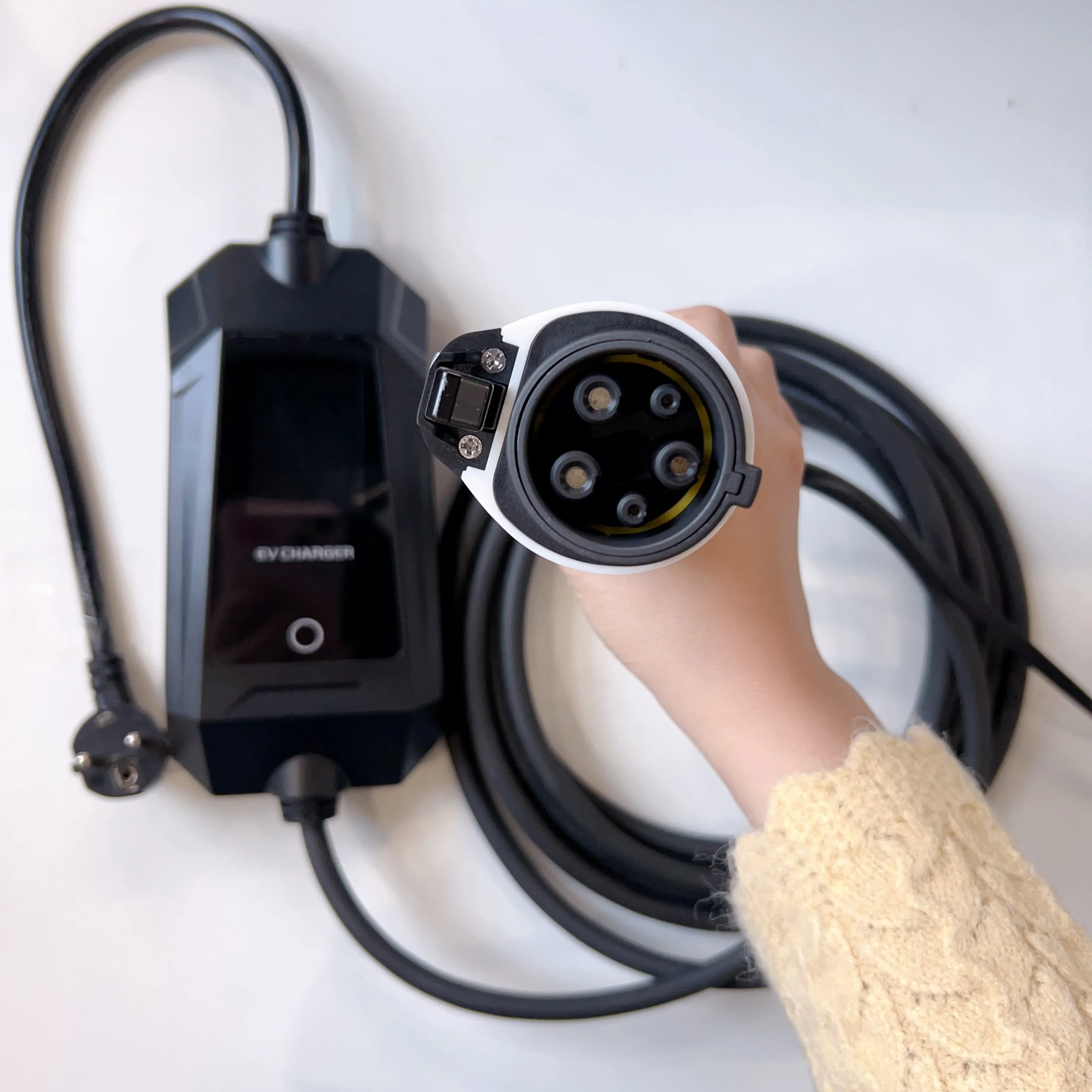 16a 32a Mode Level 2 Ac Ev Charger 7kw 11kw Evse Portable Ev Charger ...