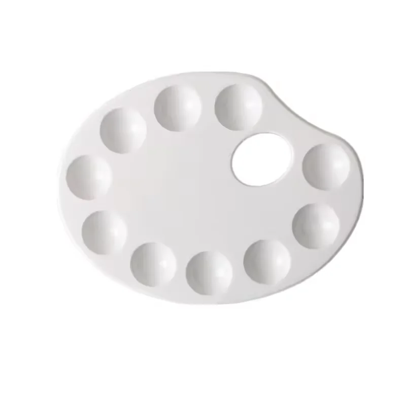 10 Wells Acrylic Oil Watercolor White Painting Plastic Palette Artist ...