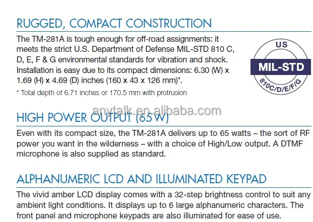 TM-281A TM281 TM281A 144mhz FM Transceiver| Alibaba.com