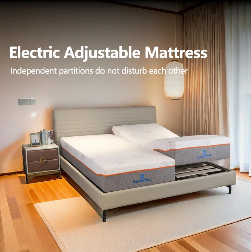 Wireless Remote Control Adjustable Electric Bed With Massager Okin ...