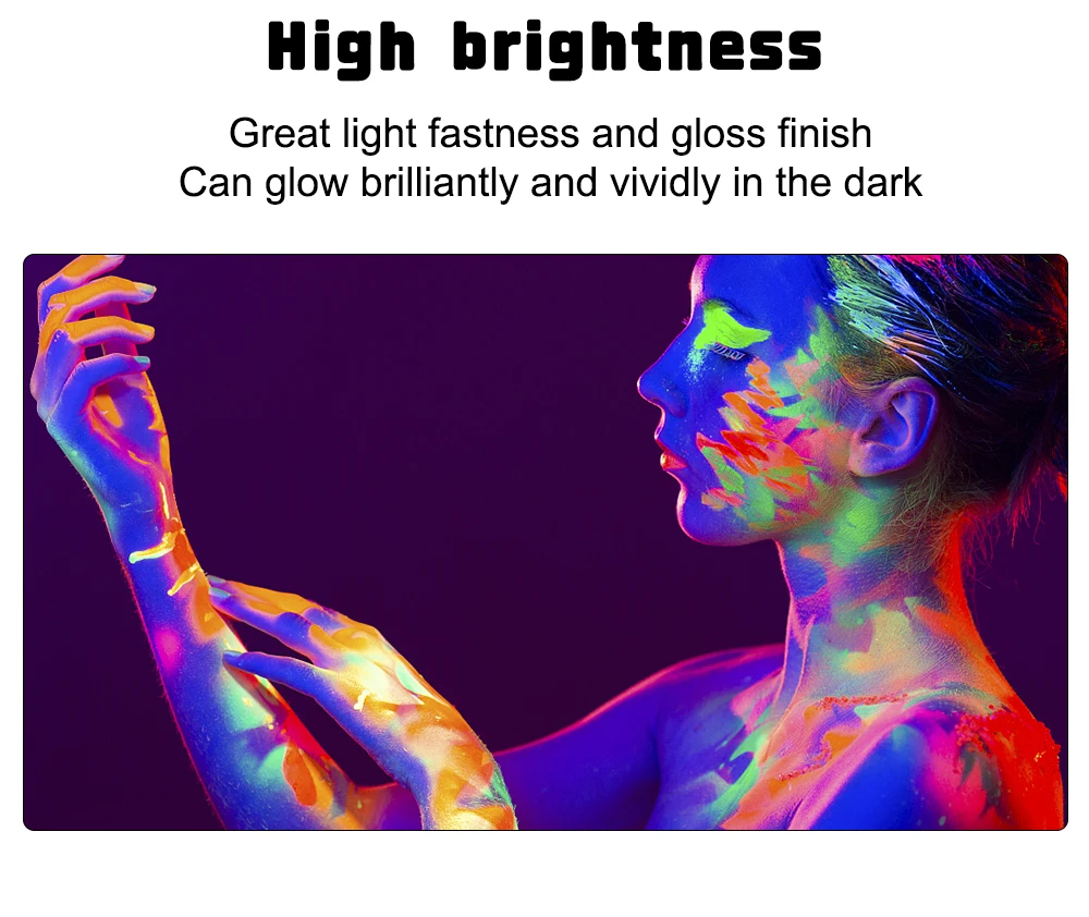 KHY Water Based UV Neon Twist up Silky Gel Skin Pen Kit