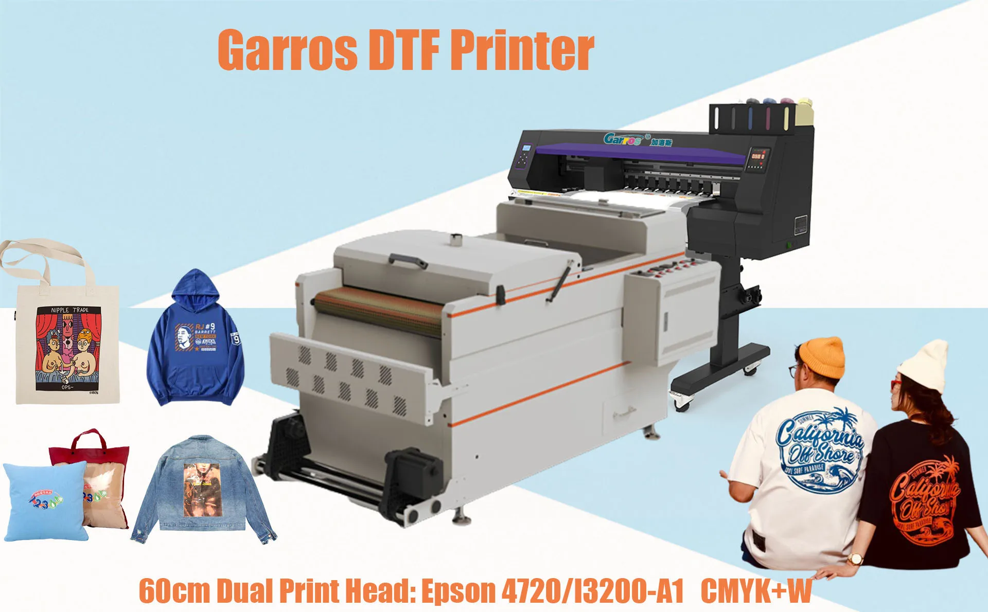 Large Format 60cm Dtf Printer Vertical Shaker Intelligent 2 Heads T ...