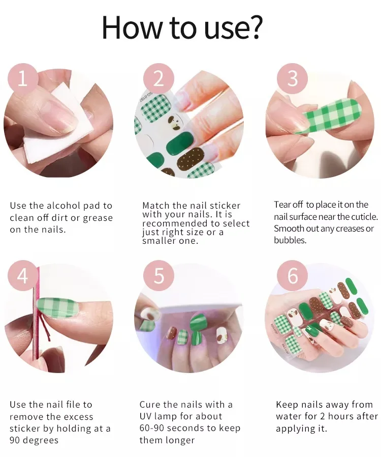 Beautysticker Gel Nail Wraps Uv Lamp Semi Cure Gel Nail Stickers Ladies ...