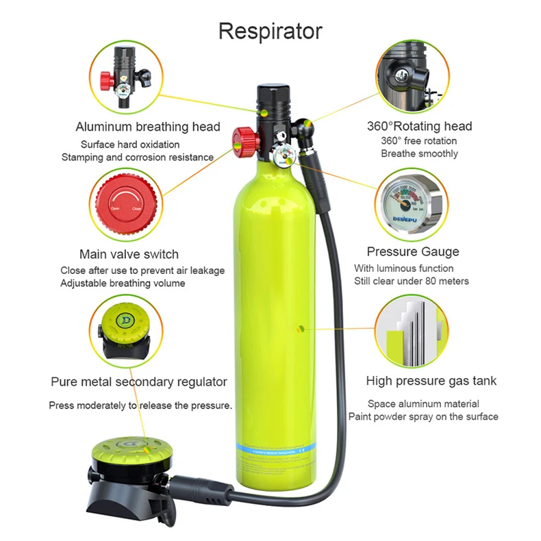 Dive Oxygen Tanks - Portable Lung Tanks for Scuba Diving