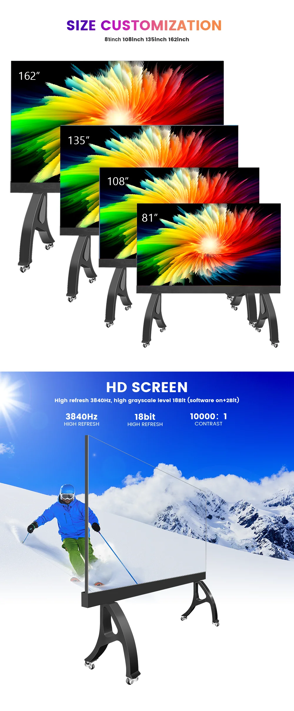 135inch Smart COB LED Display - Ideal for Meetings & Conferences