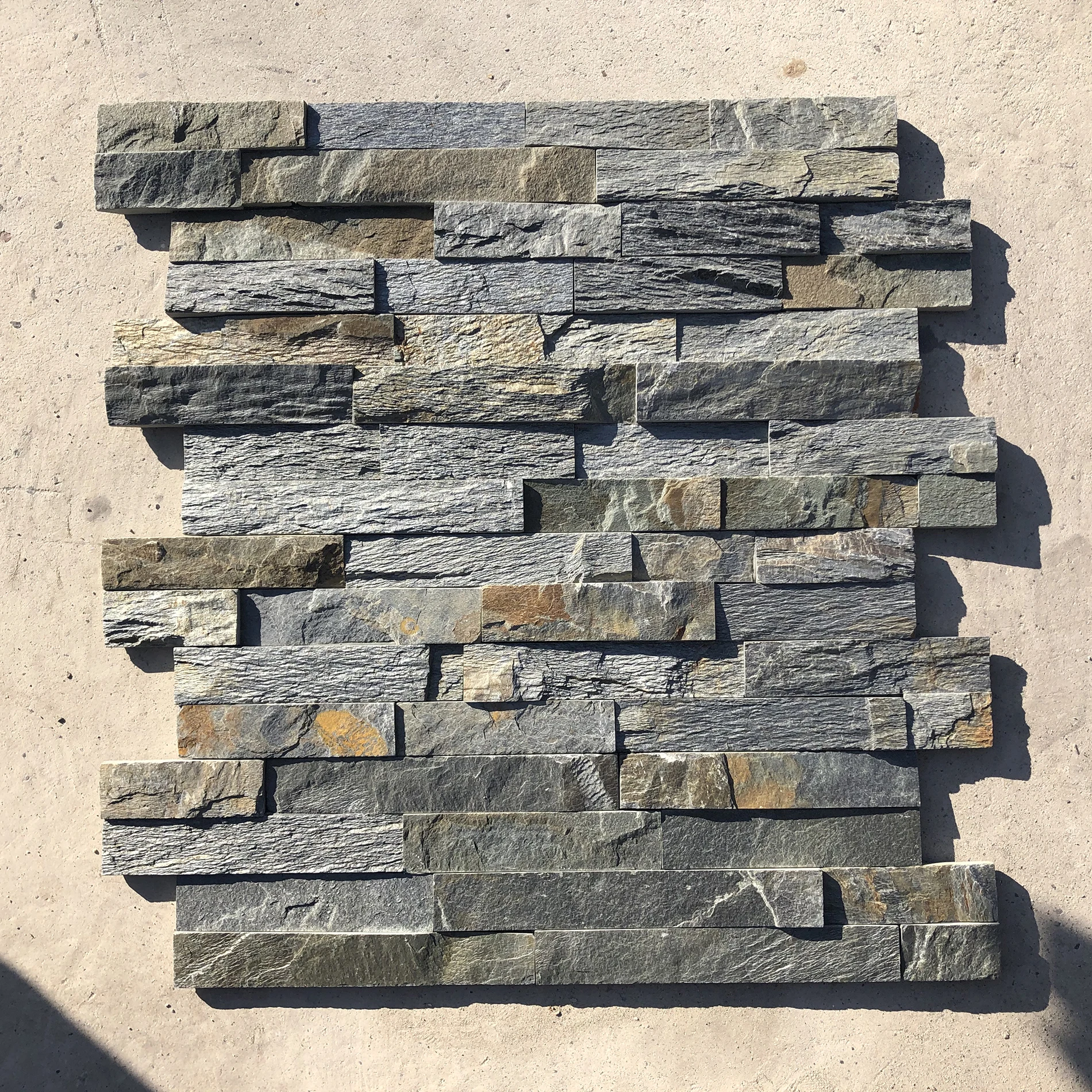 Natural Grey Quartzite Exterior Wall Cladding Stone Tiles Ledger Stone ...