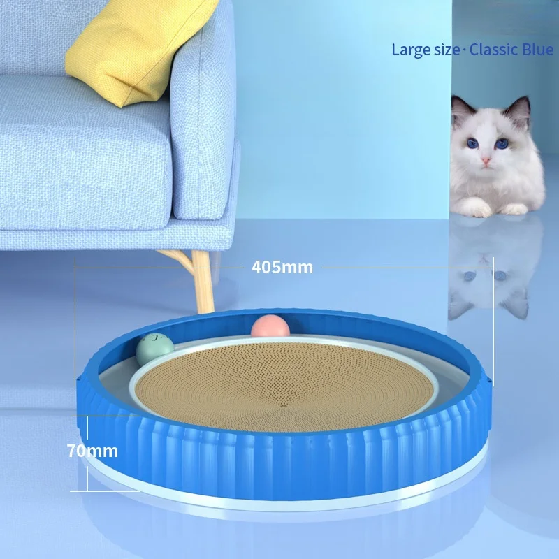Oufa Round Scratching Board Toy Funny Claw Corrugated Paper Kitten Bed ...