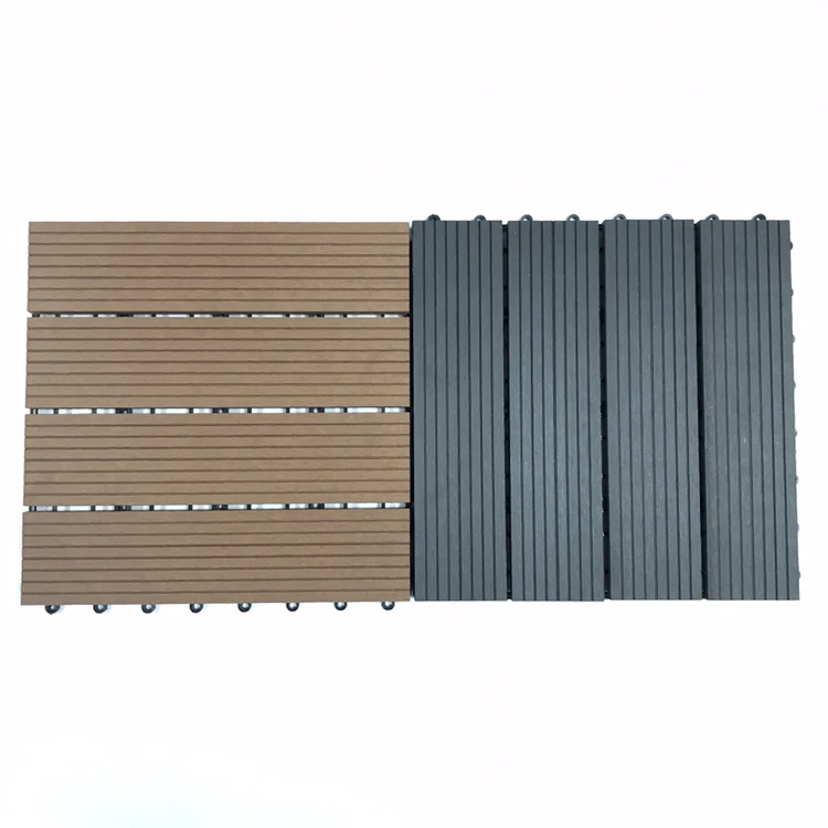 Waterproof Grooves Decking Tiles Outdoor 30mm Wpc Interlocking Floor ...