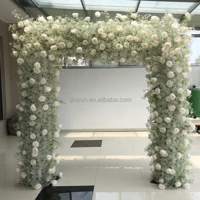 A-FSA011 Artificial square Flower Arch Wedding White Flower Arch ...