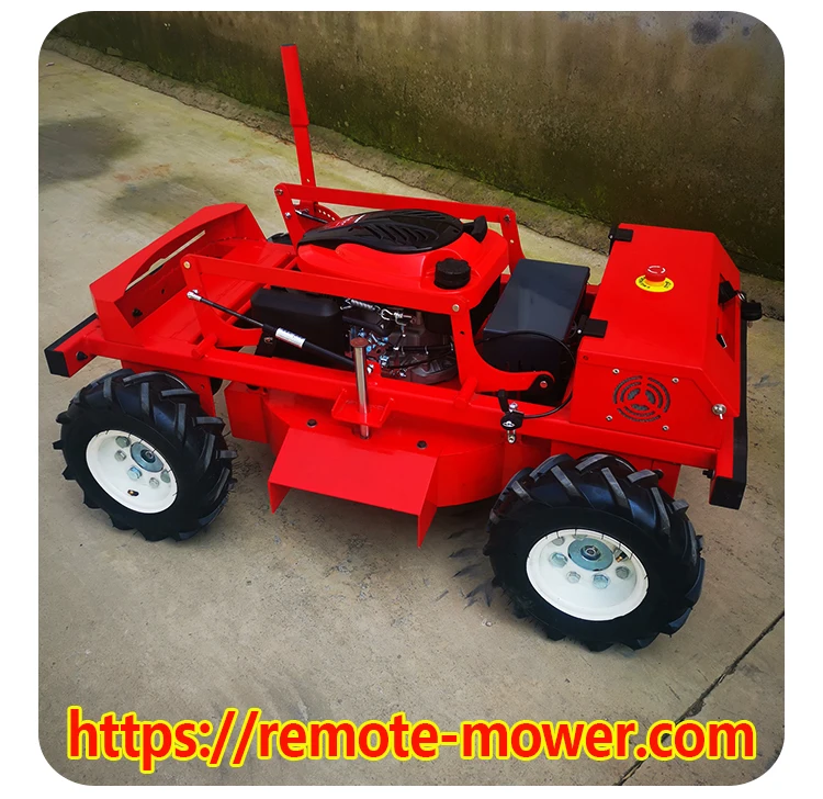 4wd Remote Control Lawn Mower 4x4 Wheel Robot Grass Cutting Machine For ...