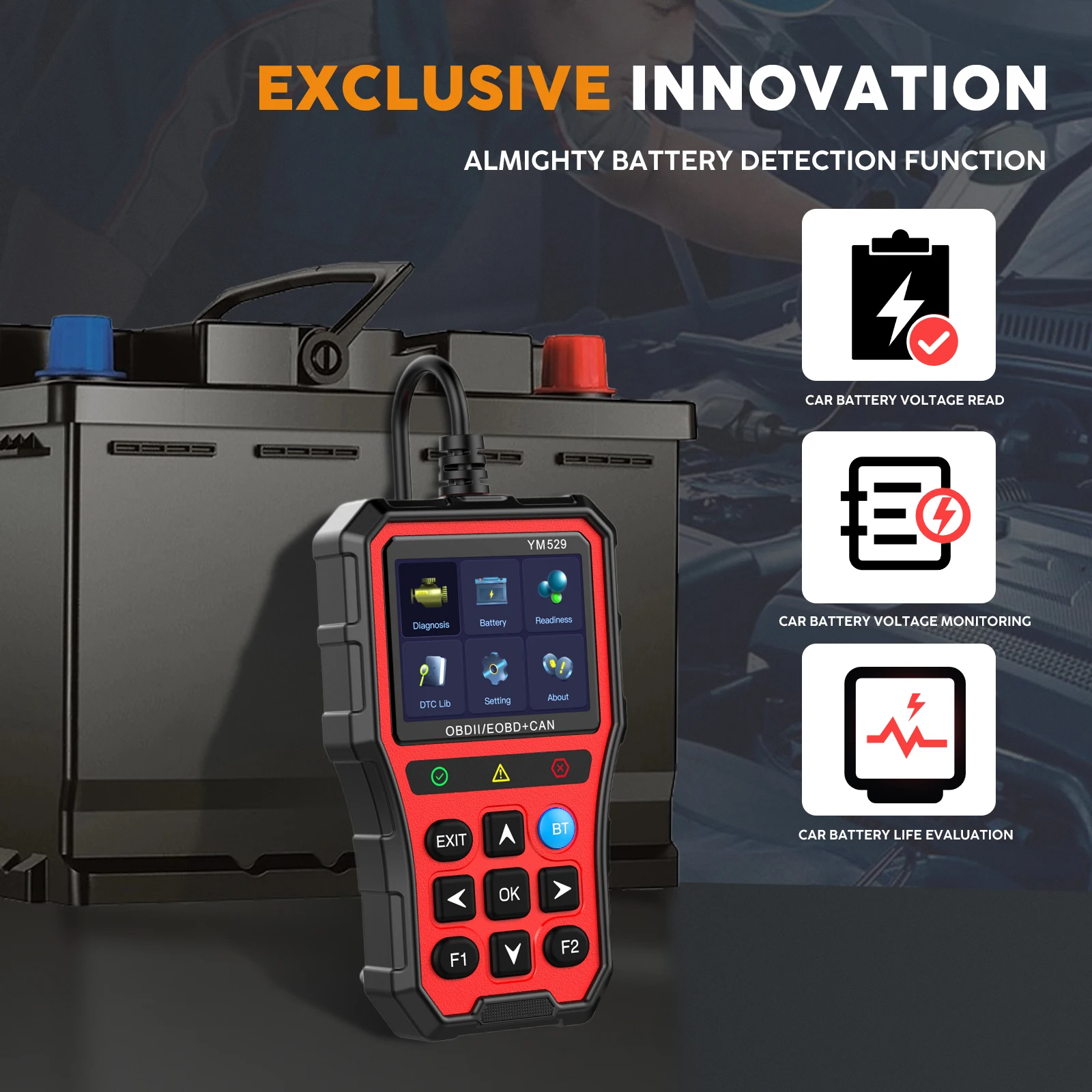 Podofo Aion Y 12v Handheld Obd2 Scanner & Diagnostic Tool | Wholesale