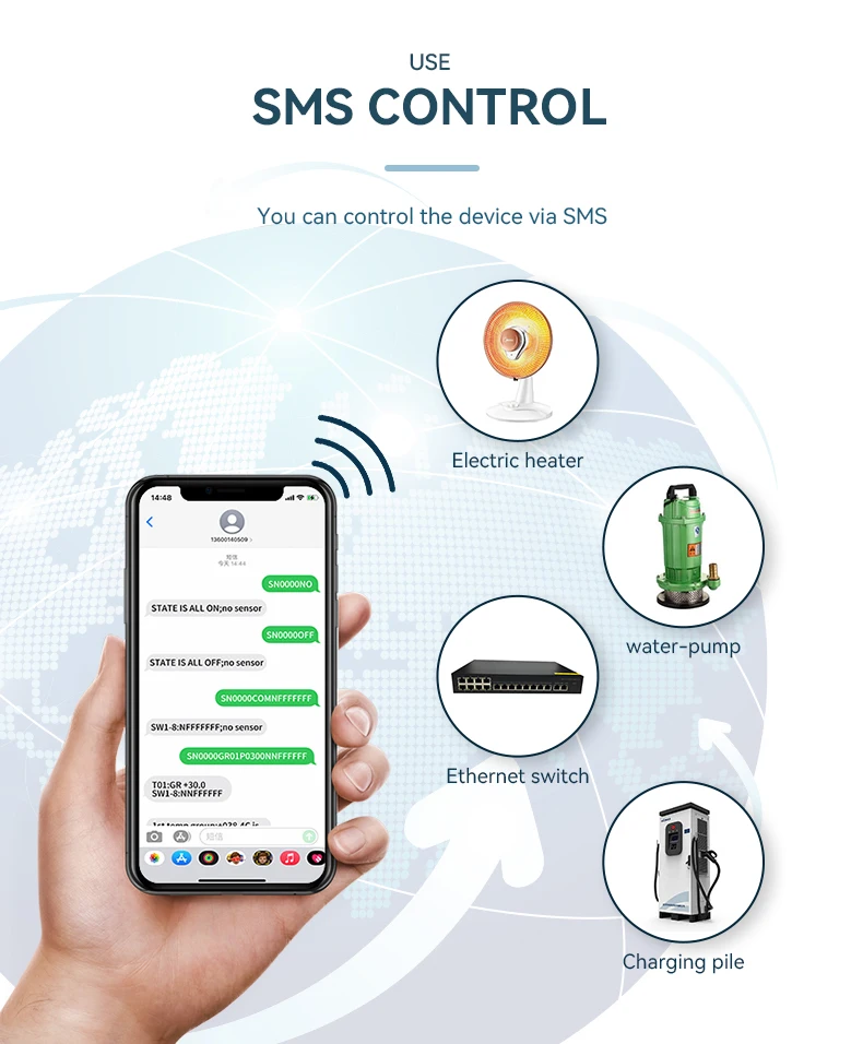 4 Channel Relay Switch Module GSM Alarm SMS Controller KL4 GSM With ...