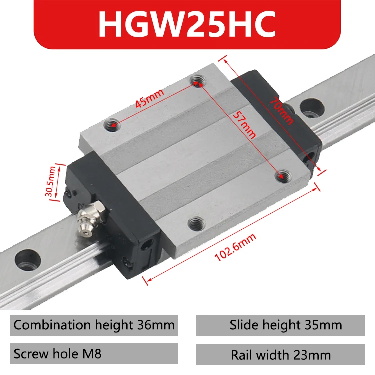 Linear Guide Linear Rail HGW25CC Guide Linear Block Wholesale Prices Linear Guide Steel Linear ...