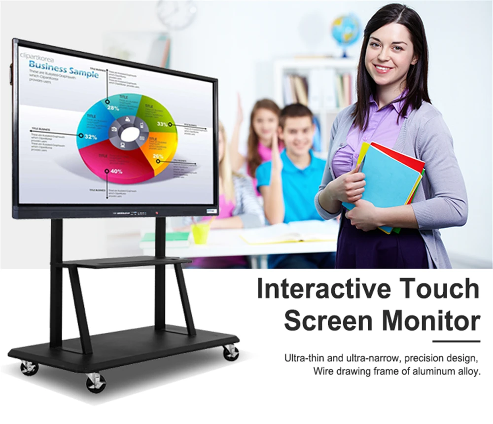 4K Classroom TV Display - Interactive Whiteboard for Teaching