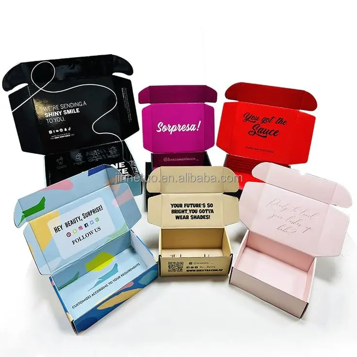 Custom Corrugated Cardboard Paper Packaging Tear Strip Printed Self ...