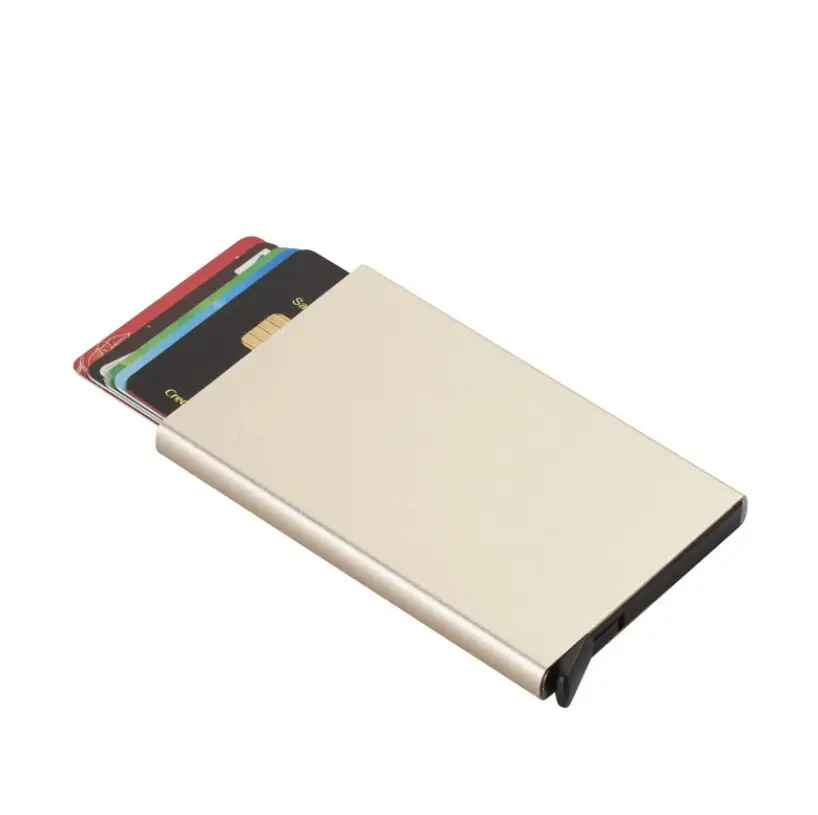 Aluminium Rfid Credit Card Holder Rfid Blocking Id Card Wallet Money ...