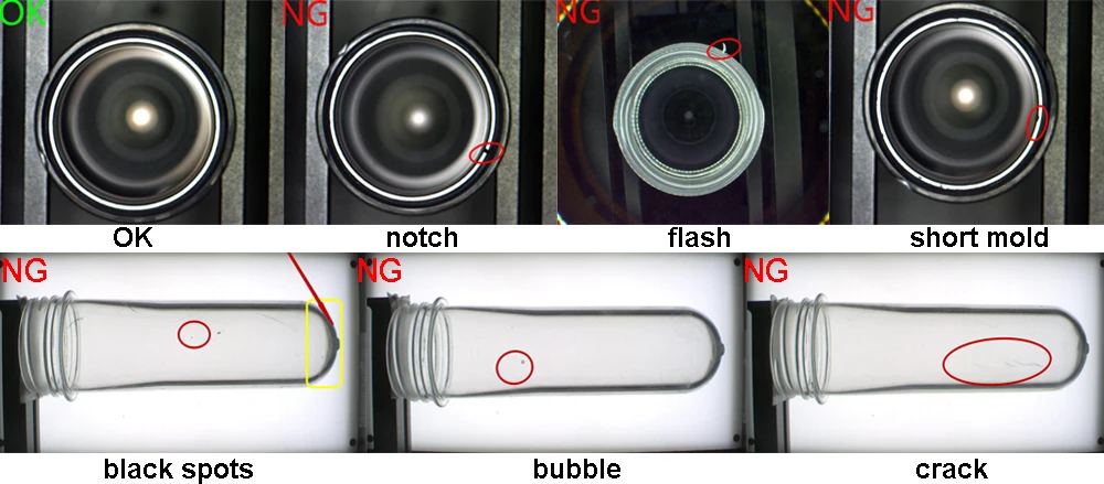 Preforms Inspection System High Detection Speed 40000 Preforms Per Hour ...