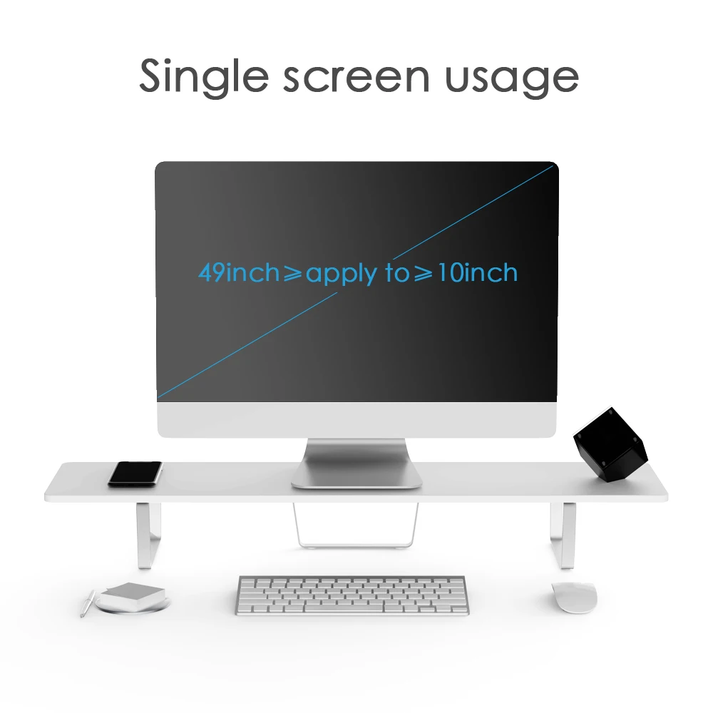 Office Ergonomics Lengthened Double-screen Wooden Computer Monitor ...