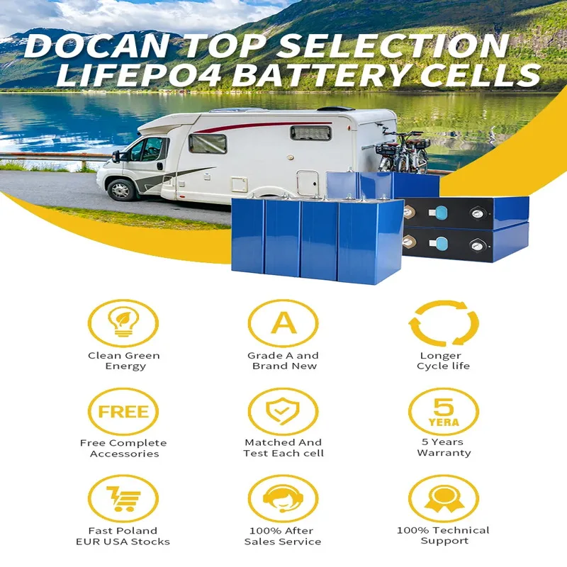 3.2v Prismatic Lifepo4 Lithium Iron Phosphate Battery Cell 12v 24v ...