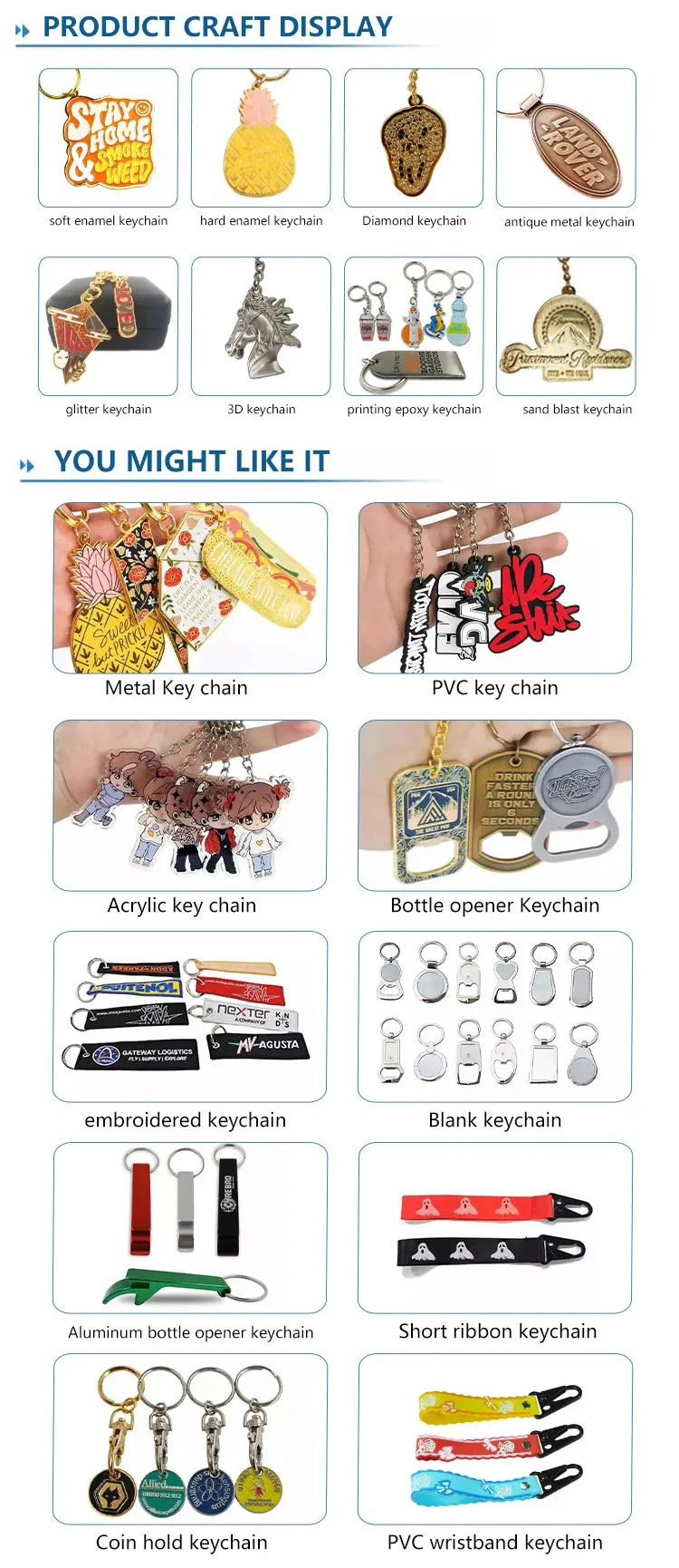 Custom Metal Key Chains - Promotional Kawaii Accessories