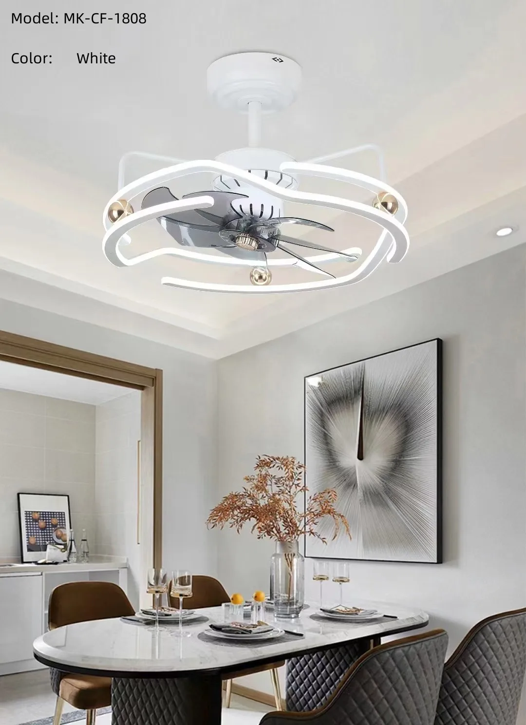 BLDC Motor Fan Electric Motor with Controller Rotating Ceiling Fan ...