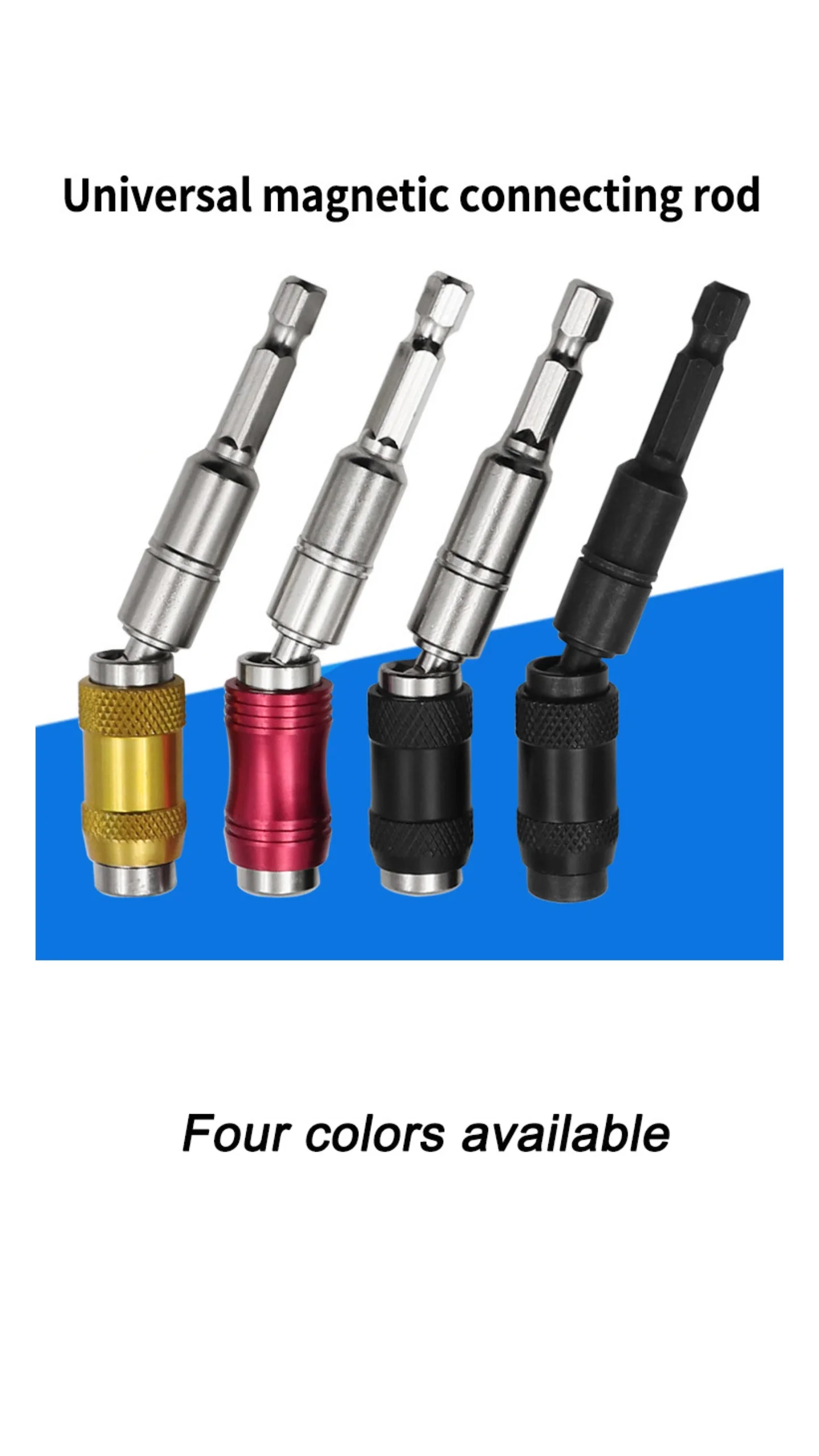 For Tight Spaces Flexible Pivot Bit Holder 1/4 Bendable Magnetic Rotary ...