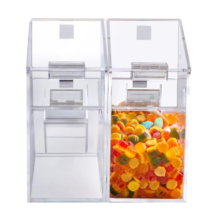 Stackable Mini Candy Topping Dispenser, 11" X 4" X 7" Acrylic Candy Bin ...