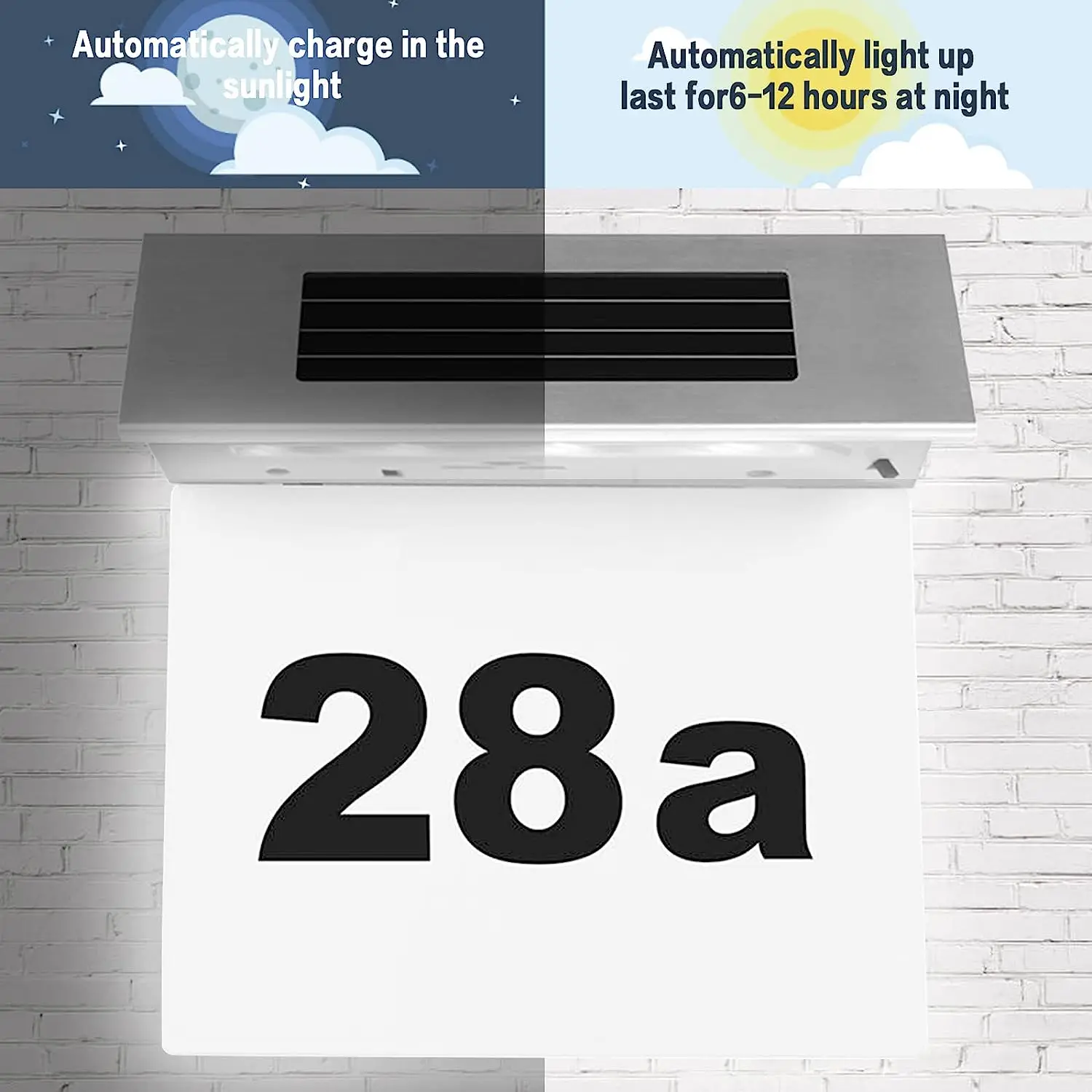 Outdoor Waterproof Solar Powered Led Electronic Address Signs Sign ...