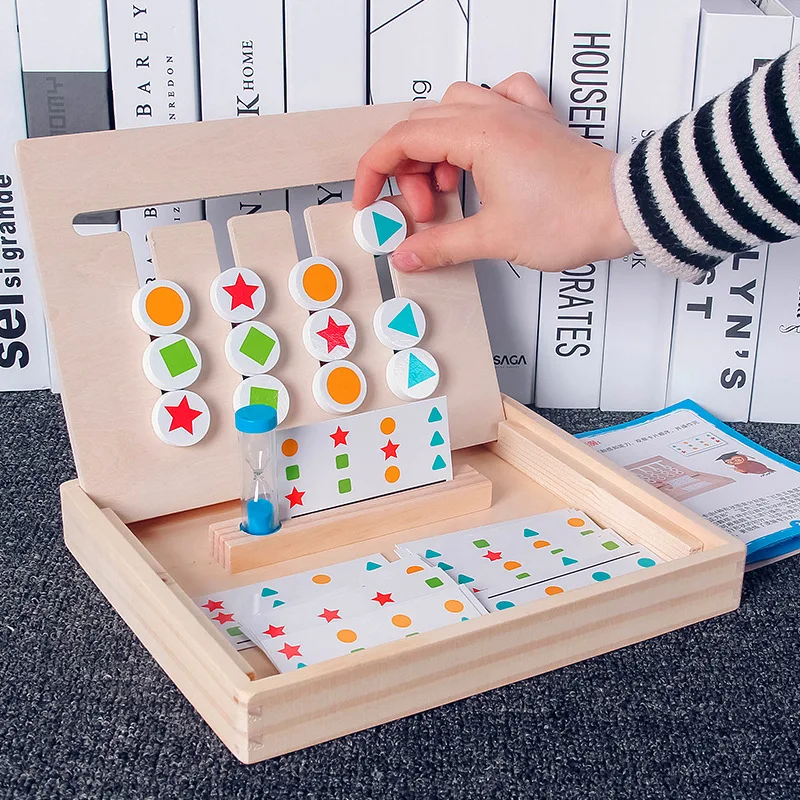 Preschool Educational Flashcards Shape Matching Board Classify Double ...