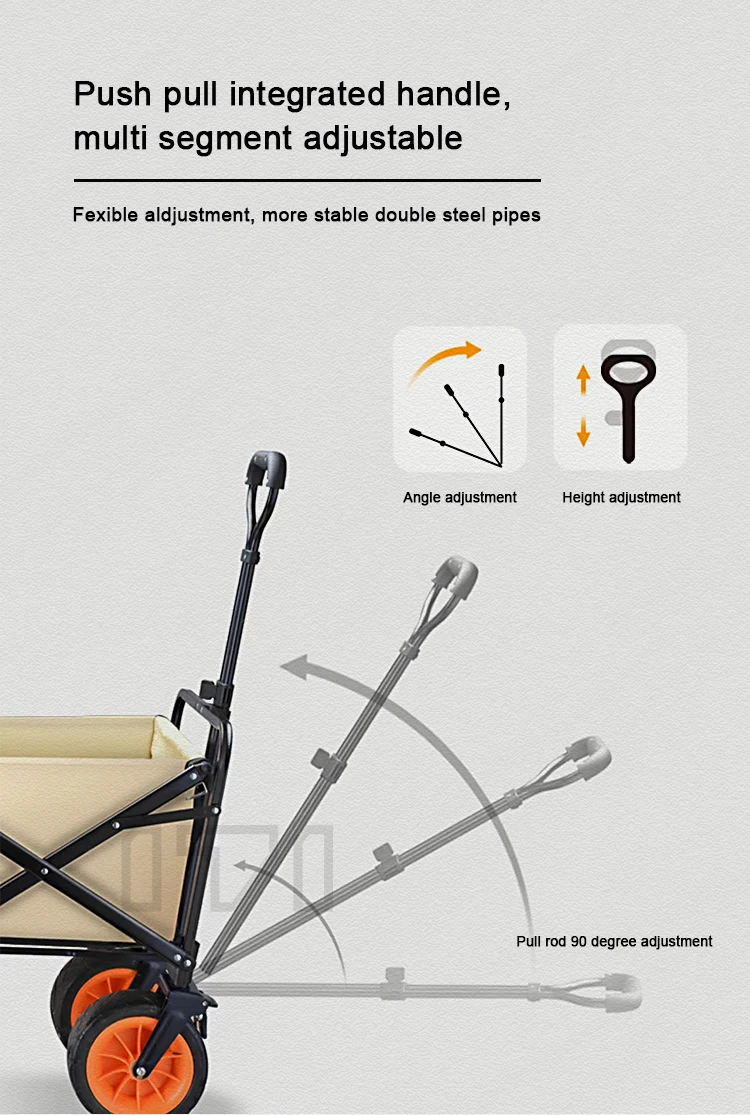 Multi-function Push Cart Folding Table Cart Folding Camping Cart For ...