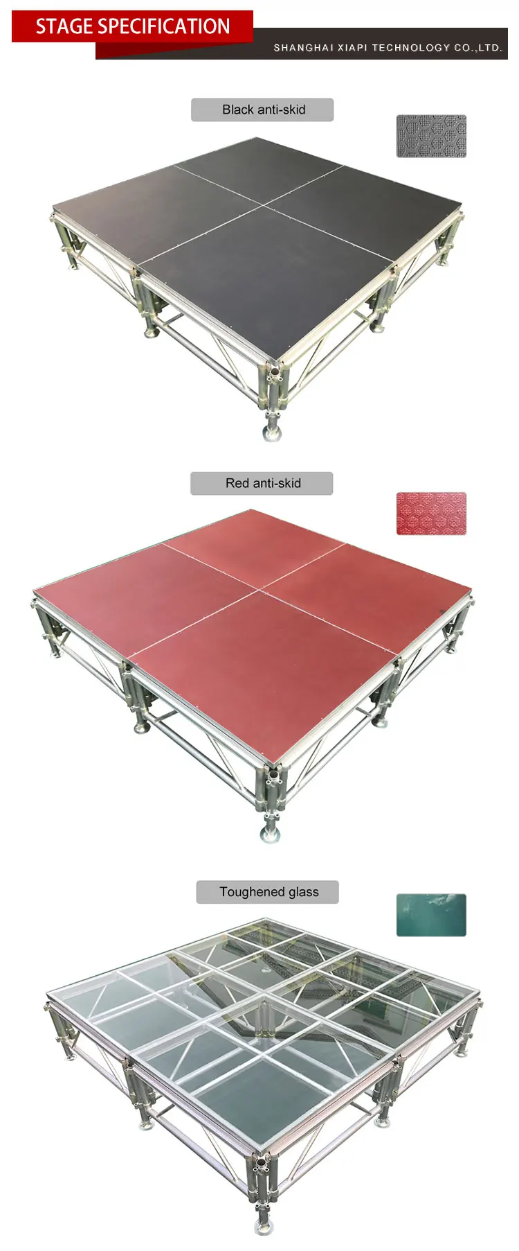 Luxury Outdoor All-terrain Event Stage Detachable Modular Concert Stage ...
