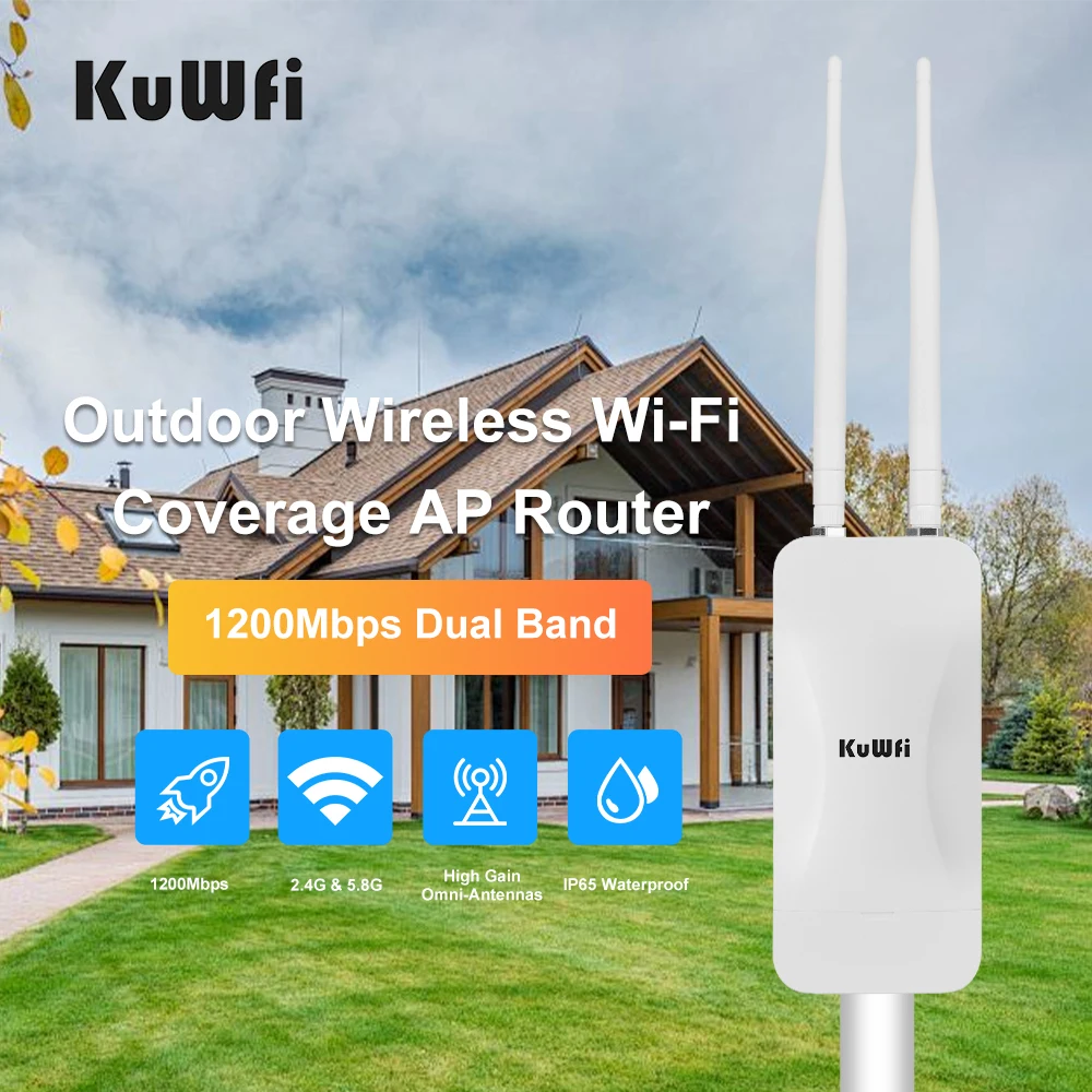 Dual Band Kuwfi 1200mbps High Gain Antenna for Outdoor Wifi