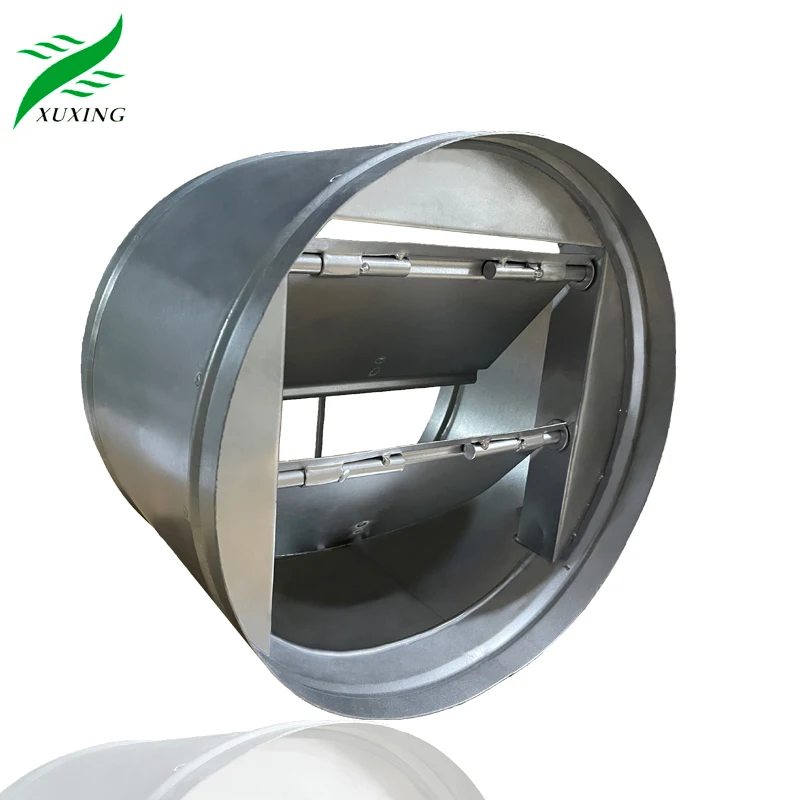Hvac System Galvanized Sheet Round Damper Metal Air Duct Spring Loaded ...