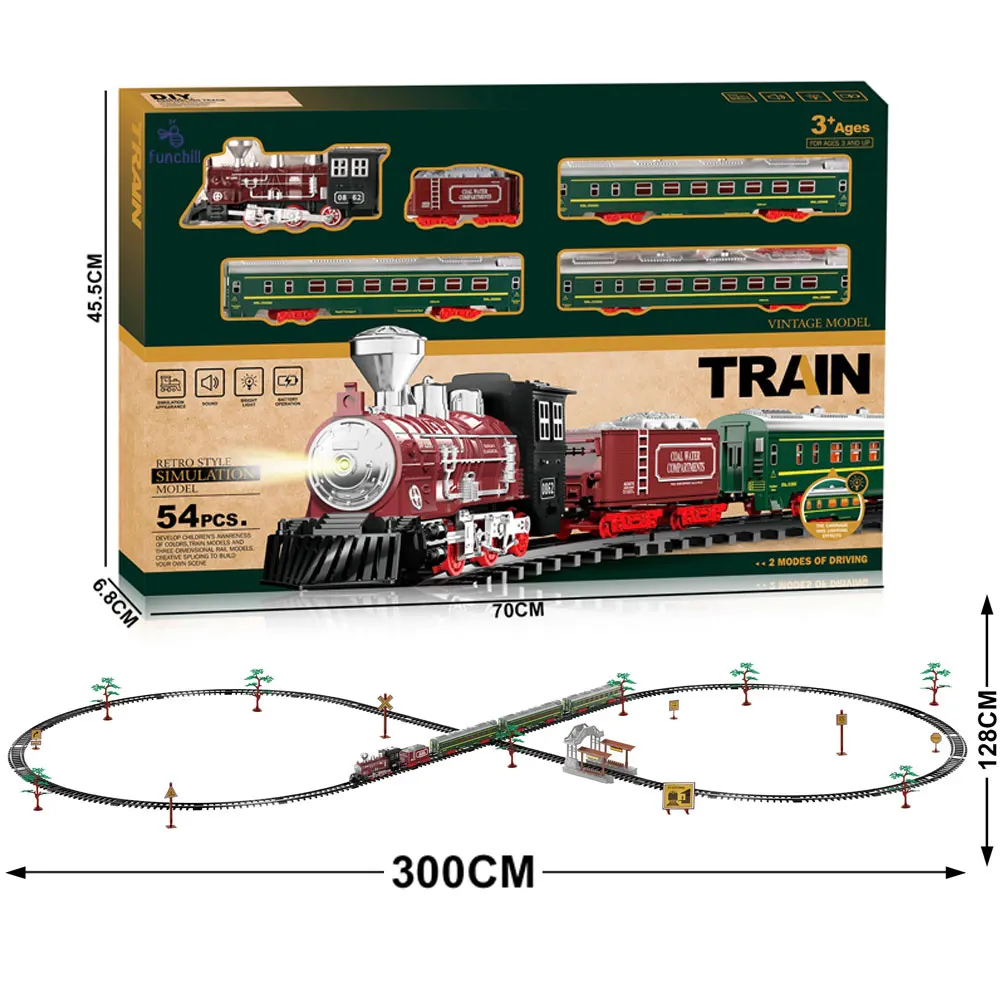 300CM Long Size Electric Toy Car - Vintage Train Model