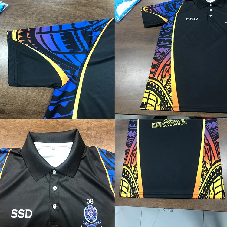 All Over Print Sublimation Polo Collar TShirt Uniform Workwear Unisex ...
