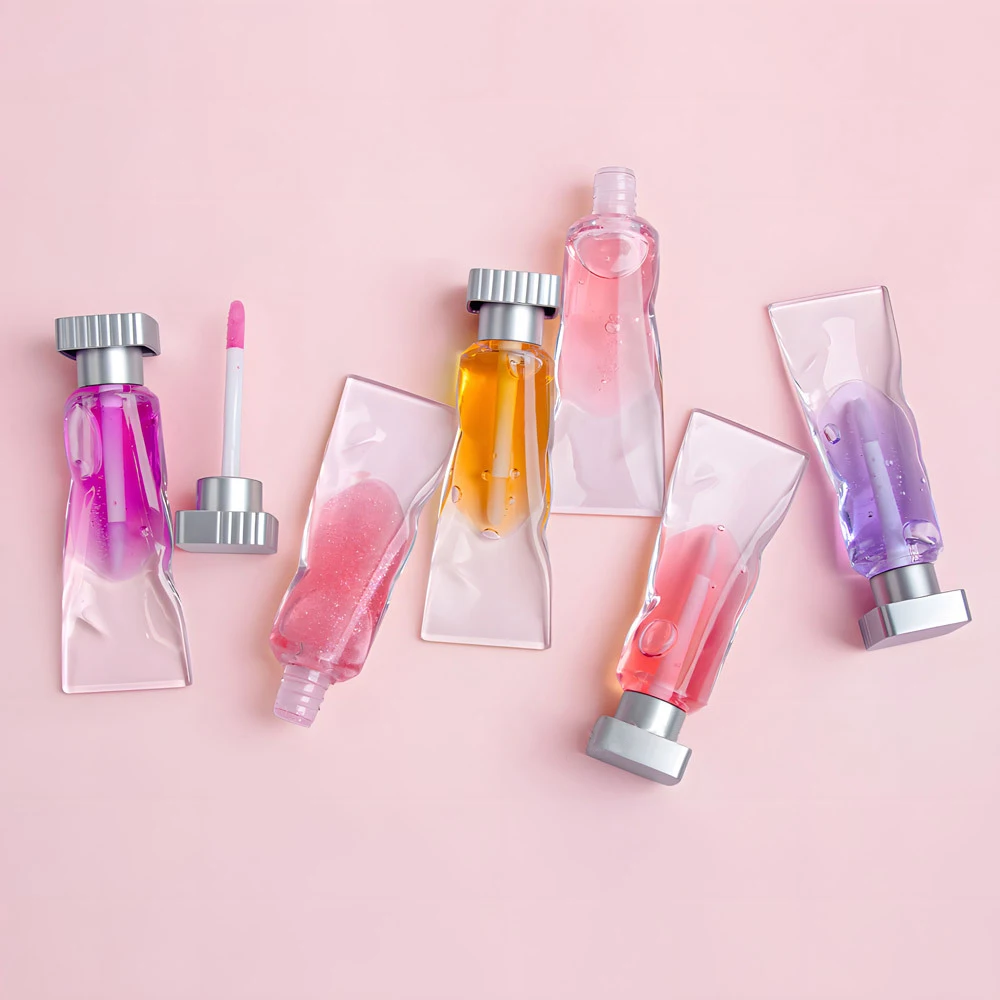 Custom Logo Lip Plumper Gloss - 12 Flavouring Oil Fruit Lipgloss