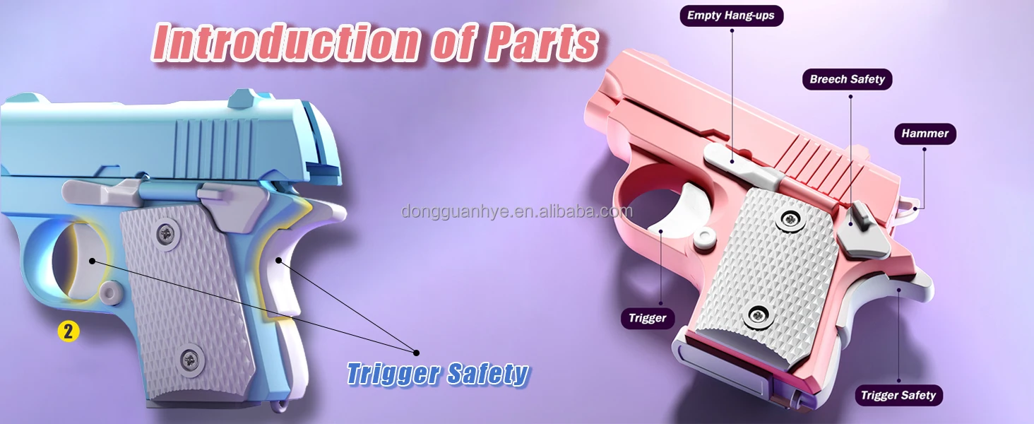 Hot Sale 3d Printed 1911 Mini Fidget Gun Plastic Fidget Sensory Toys ...