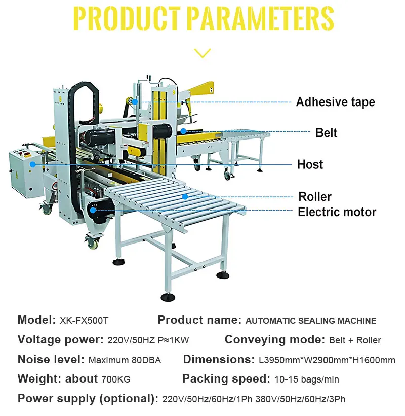 Top Belt Taping Box Carton Sealing Machine - Efficient & Reliable