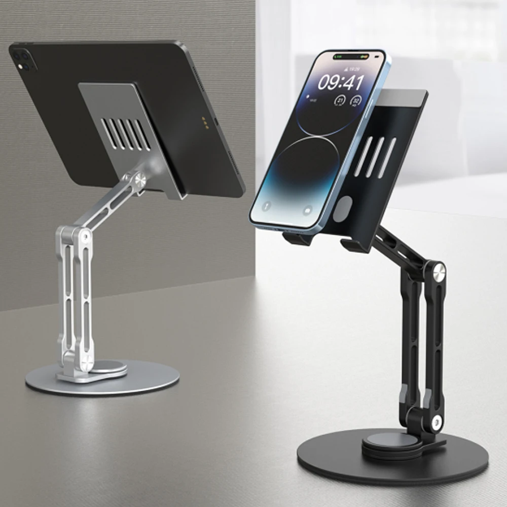 Metal Portable Desktop Phone Stand Tablet Holder Adjustable Flexible ...