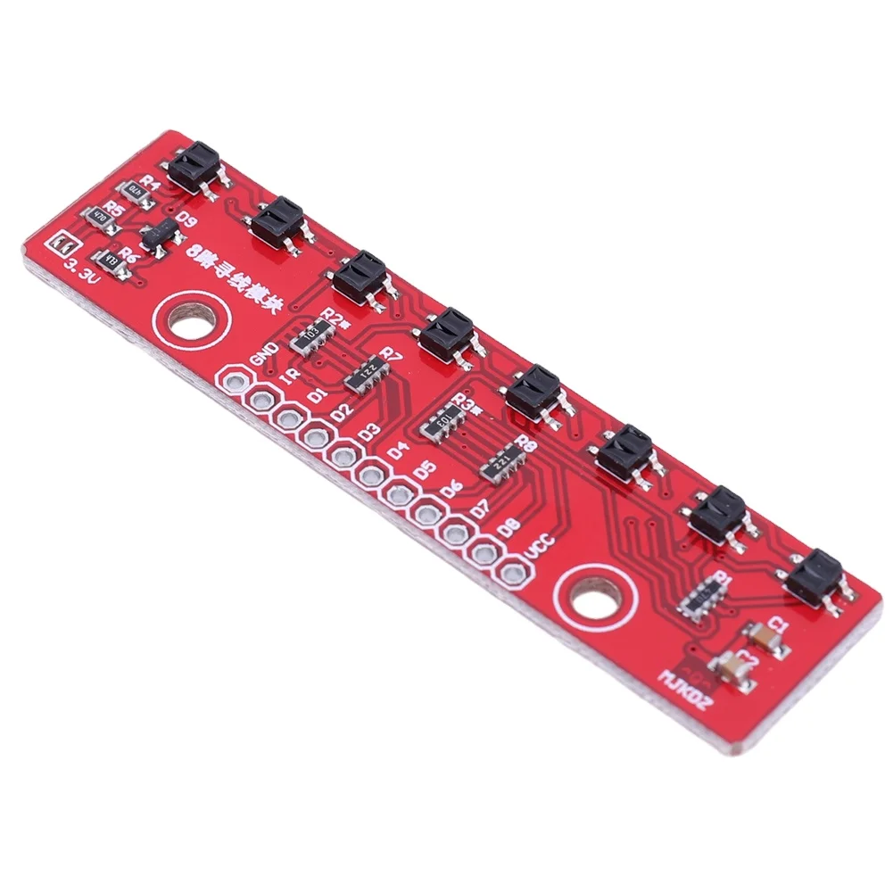 3.3v-5v Hunt Module 8 Channel 8bit Detector Hunt Board Pcb Infrared Detection Sensor Module ...