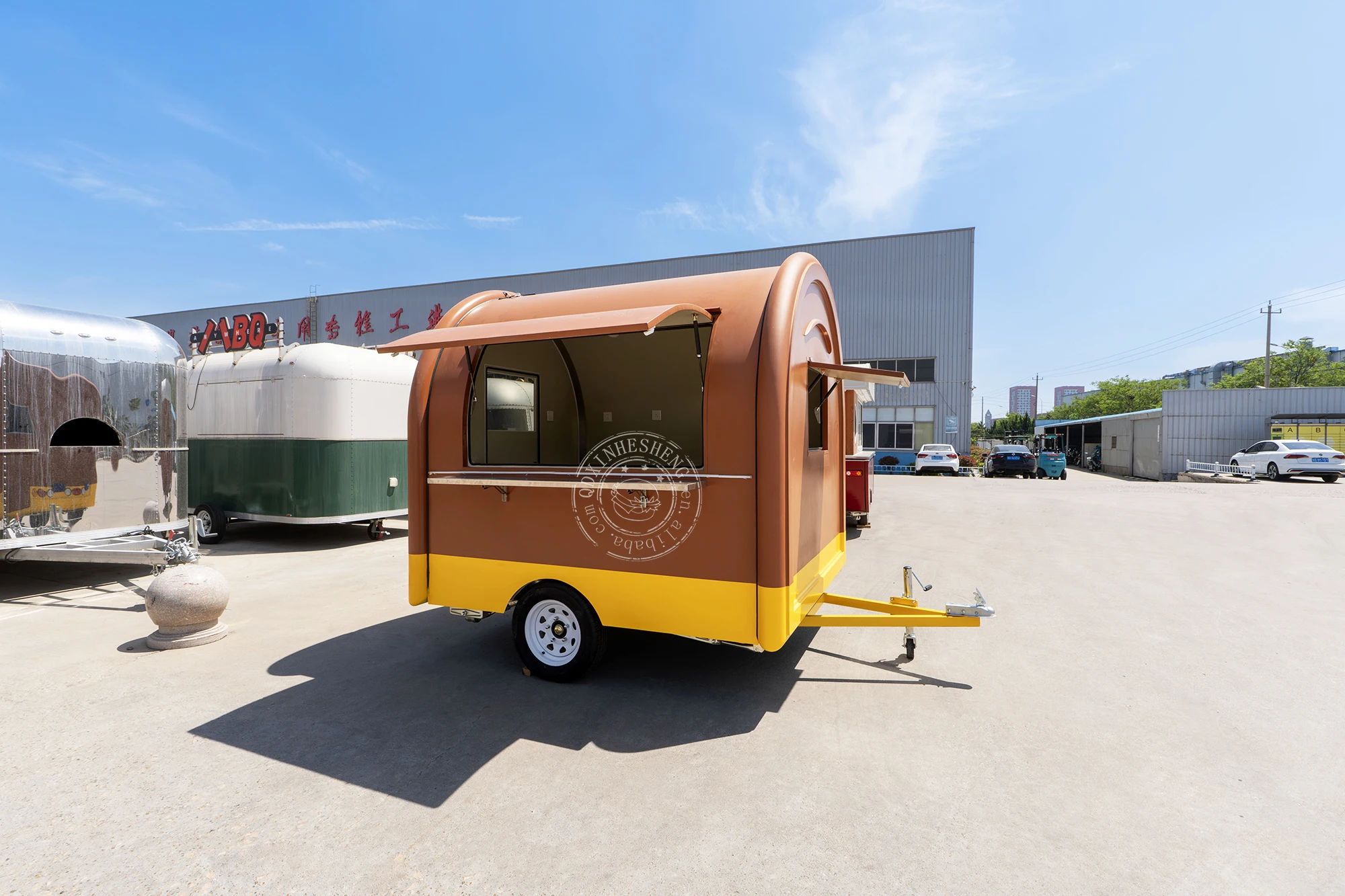 Manufacturer of round Top Food Trailer for Ice Cream Fried Chicken ...